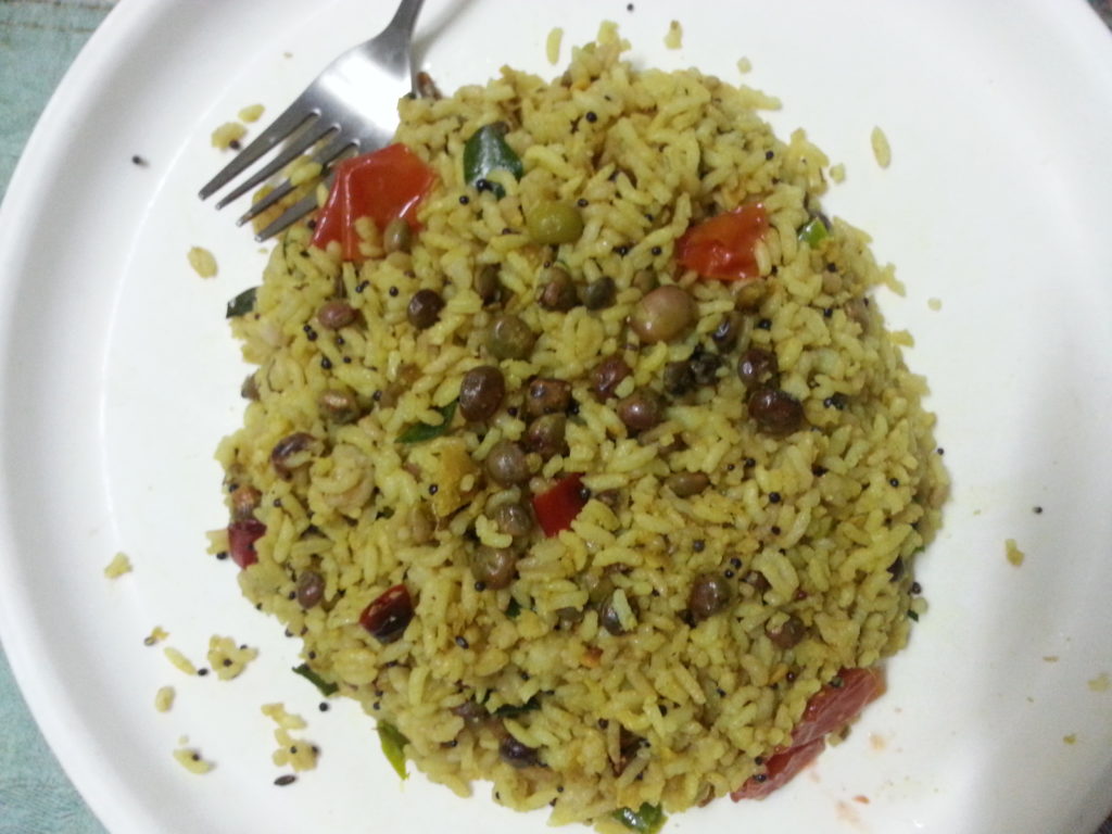 Spicy Fried rice with pigeon peas – Uma's Recipes Corner!