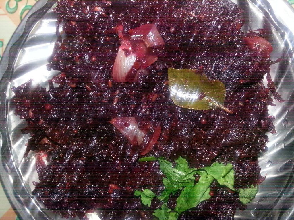 Beet root Thalimpu in 5 minutes in cooker. – Uma's Recipes Corner!