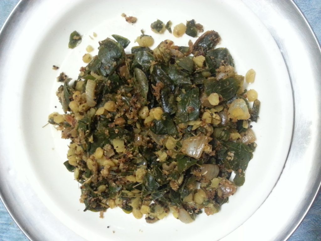 Drum stick leaves dry curry ( Thalimpu ). – Uma's Recipes Corner!